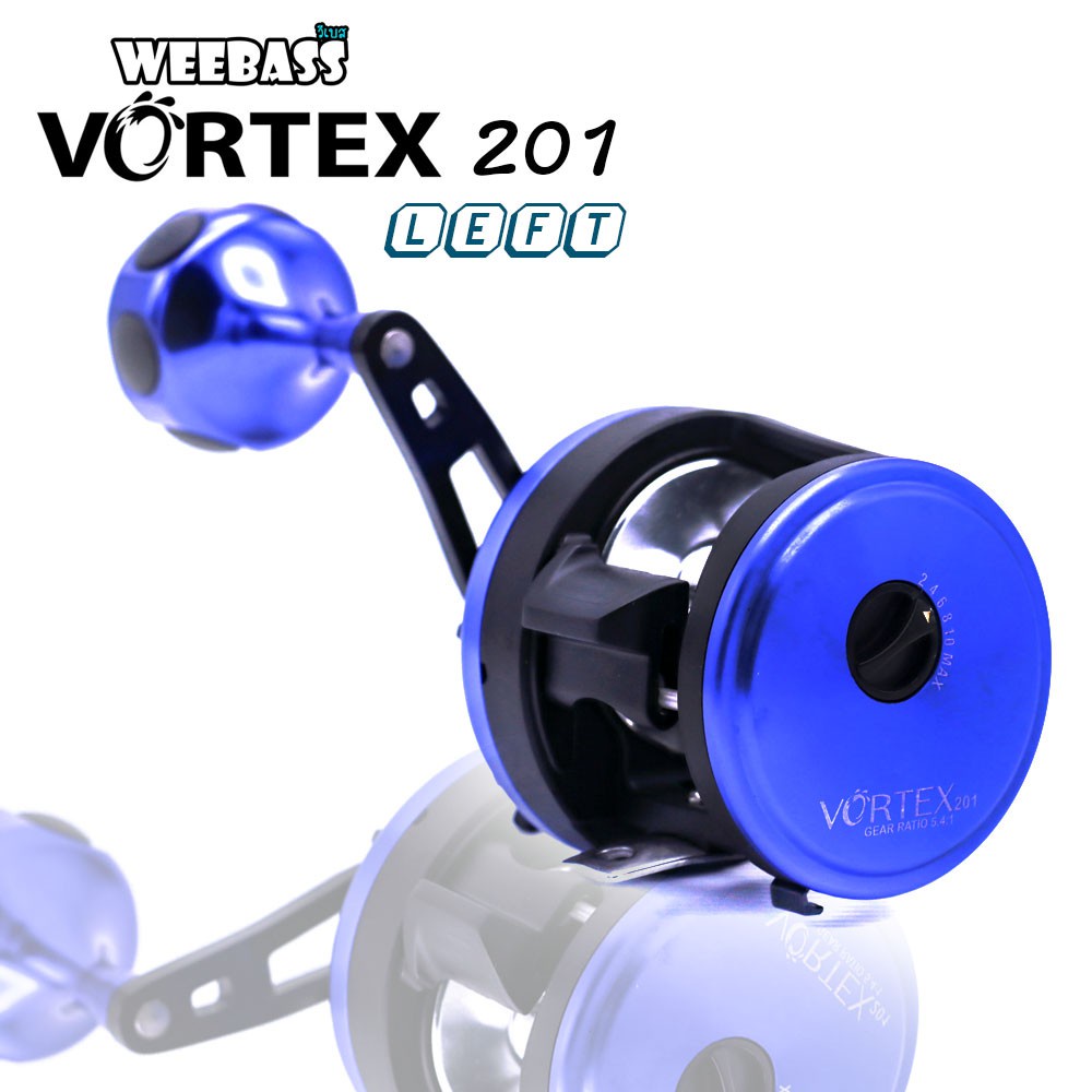 WEEBASS รอก - รุ่น VORTEX เบอร์ 200201 (สีน้ำเงิน) รอกตกปลา รอกเบท รอกกลม - 50f28usa9j - ThaiPick