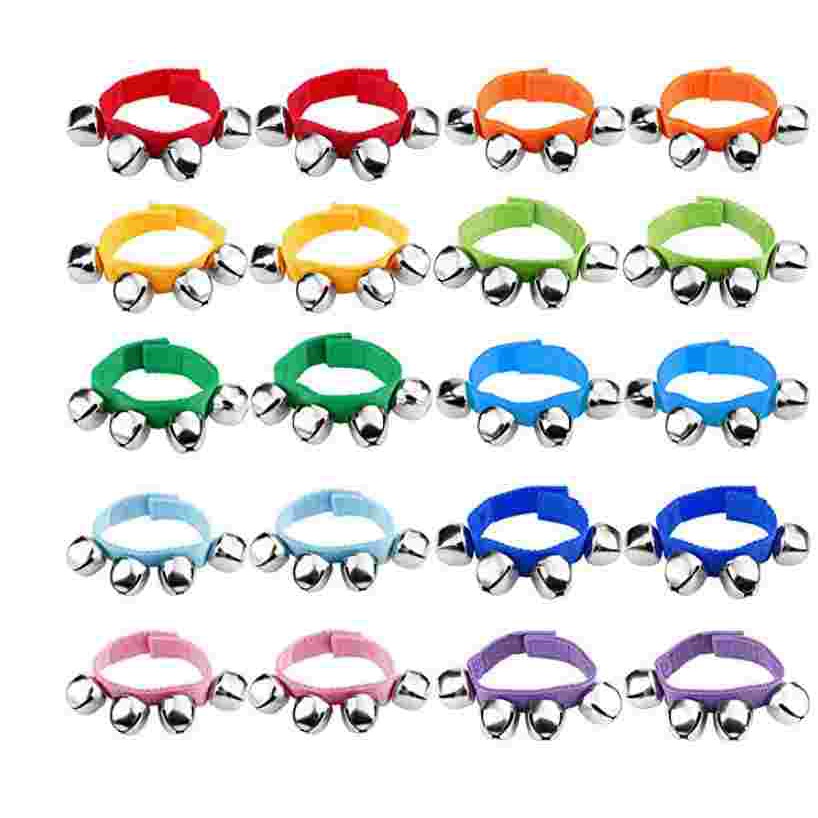 20pcsset Hand Held Tambourine Metal Bell Rattle Ball Percussion for KTV ...