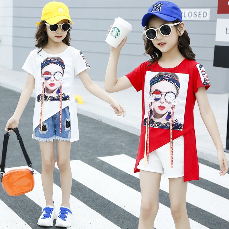 Girls net red suit fashionable foreign style 2020 two piece suit for ...