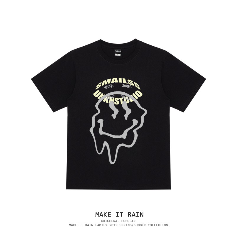 T-shirt Man tee Makeitrain Super fire cec mens and womens spring and summer models trend Korean ...