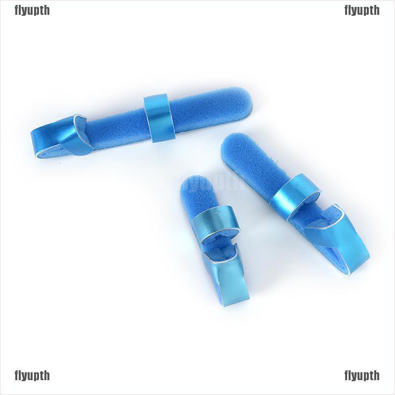 H MY 3 Sizes Metal Finger Injury Protector Support Brace Splint Joint ...