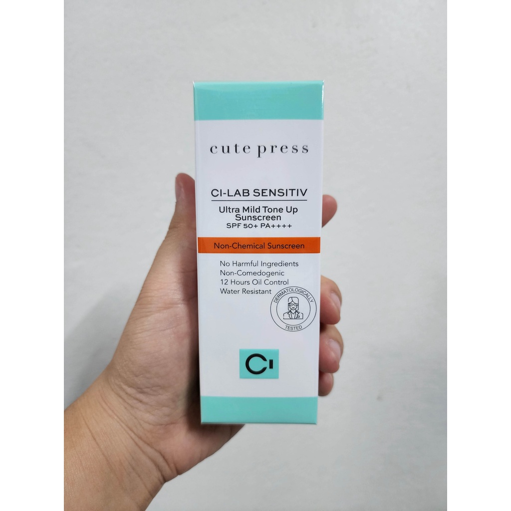 ของแท้พร้อมส่ง CUTE PRESS ครีมกันแดด CI-LAB SENSITIV ULTRA MILD TONE UP ...