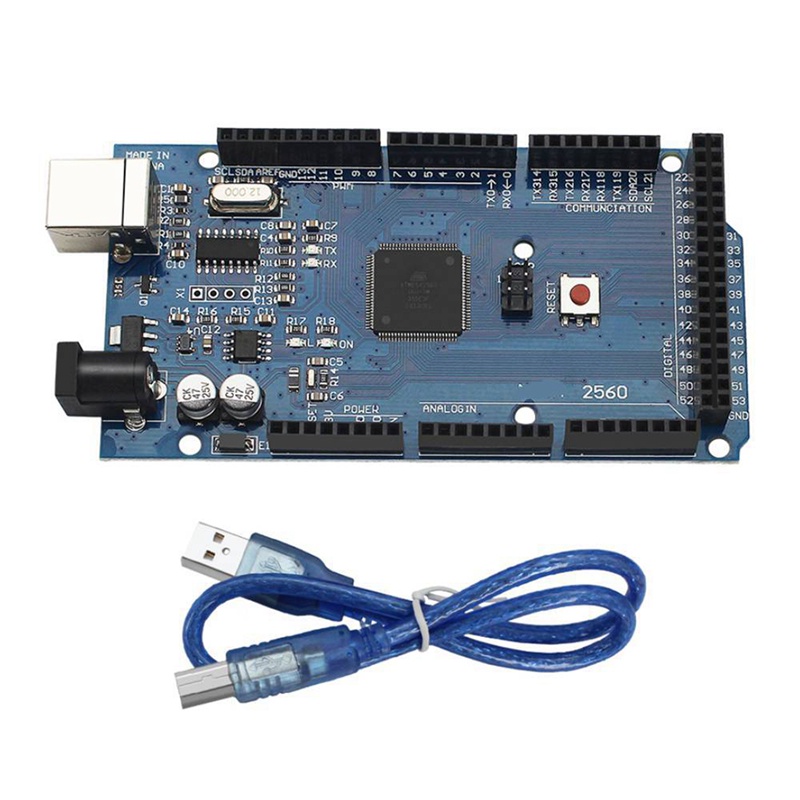 บอร์ดไมโครคอนโทรลเลอร์ MEGA2560 R3 2560 CH340G พร้อมสาย USB สําหรับ ...