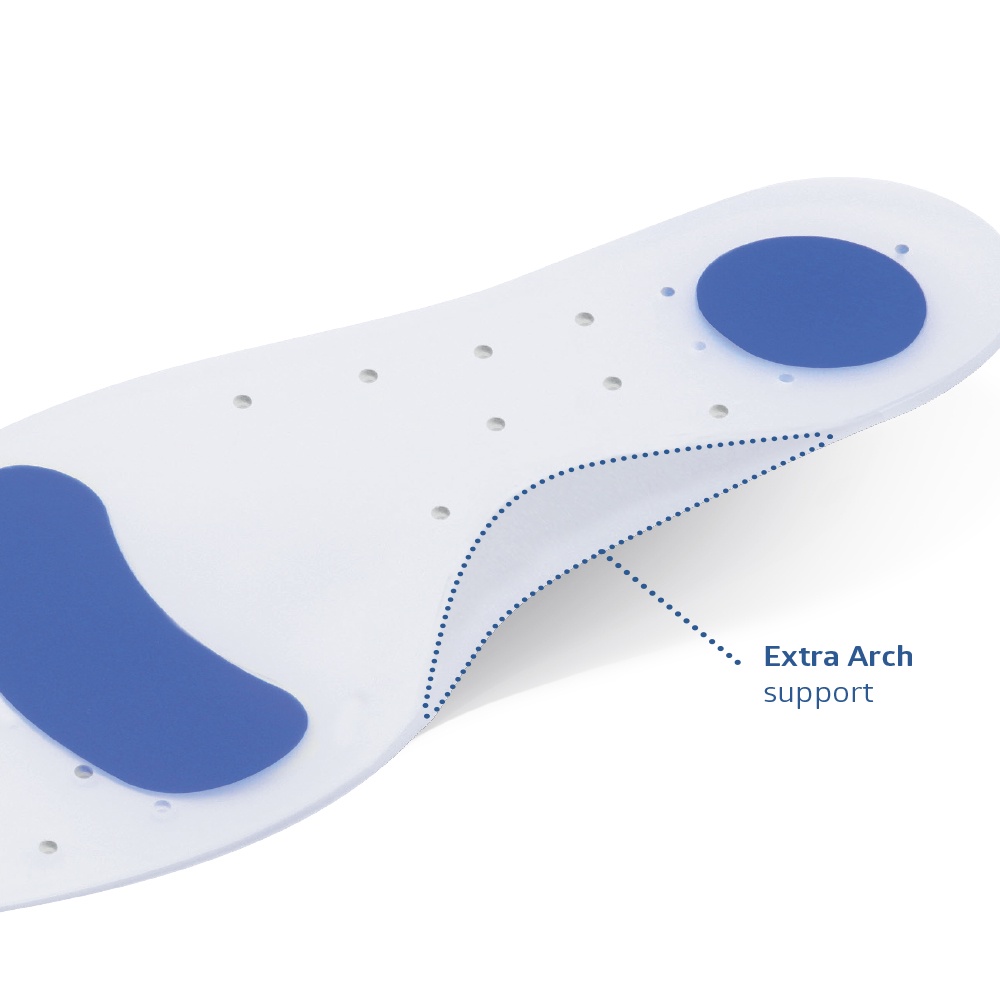 Deramed Footcare แผ่นรองเท้าซิลิโคนสำหรับเท้าแบนและอุ้งเท้าสูง ช่วยลด ...