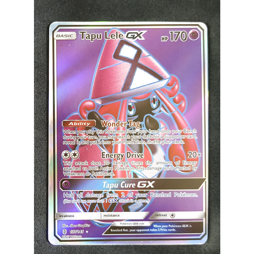 Tapu Lele GX 137145 คาปุ เทเทฟู Pokemon Card (Matt Shadow Series) ภาษา ...