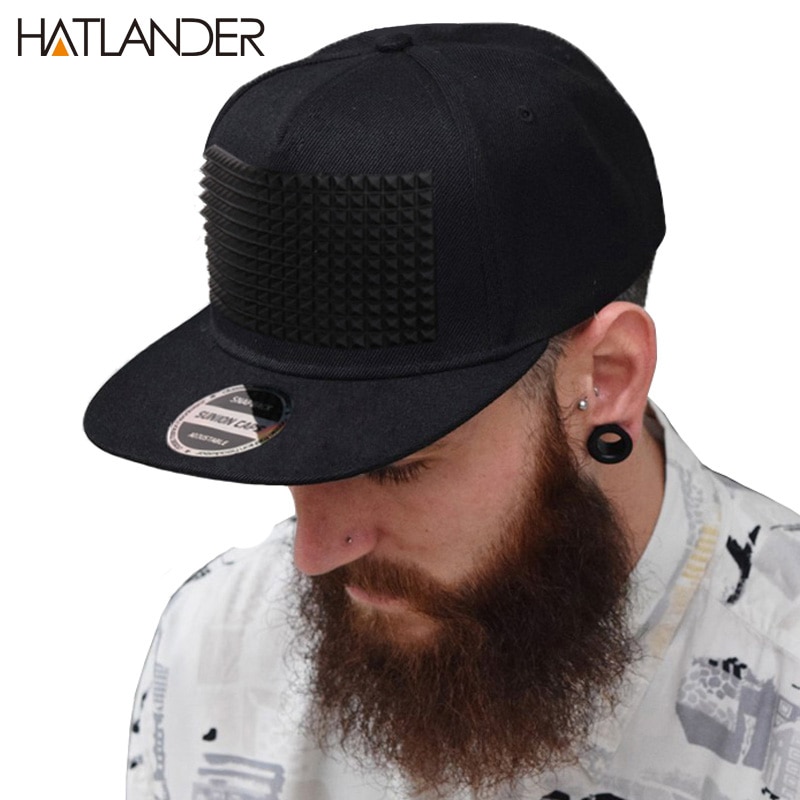 Fancy 3D snapback cap raised soft silicon square pyramid flat baseball ...