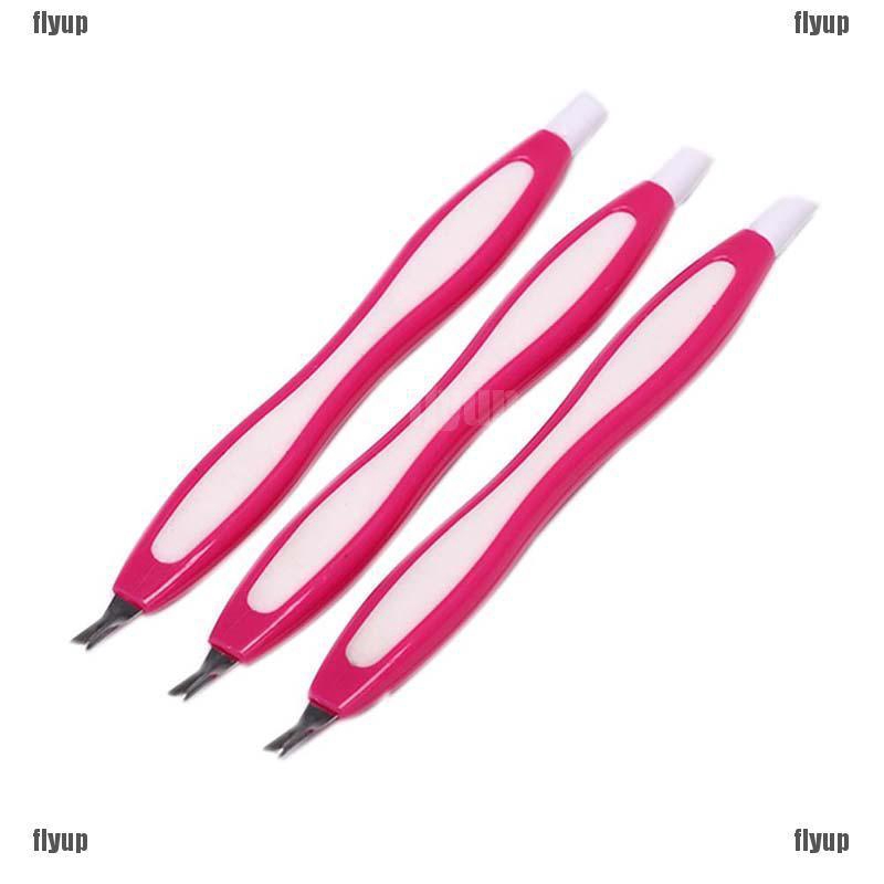 2in1 Nail Tips Buffer File Cuticle Trimmer Cuticle Pusher Remover Nail ...