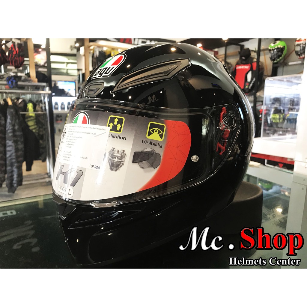 หมวกกันน็อค AGV K1 BLACK - maxax2 - ThaiPick