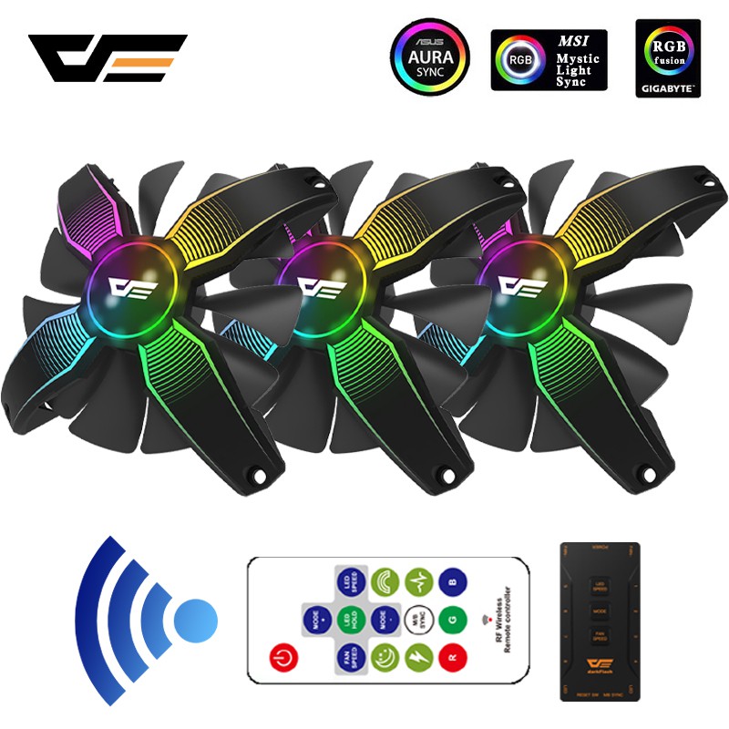 คอมพิวเตอร์ระบายความร้อนDarkflash Talon Pro Cooler PC Case Fan 120mm ...