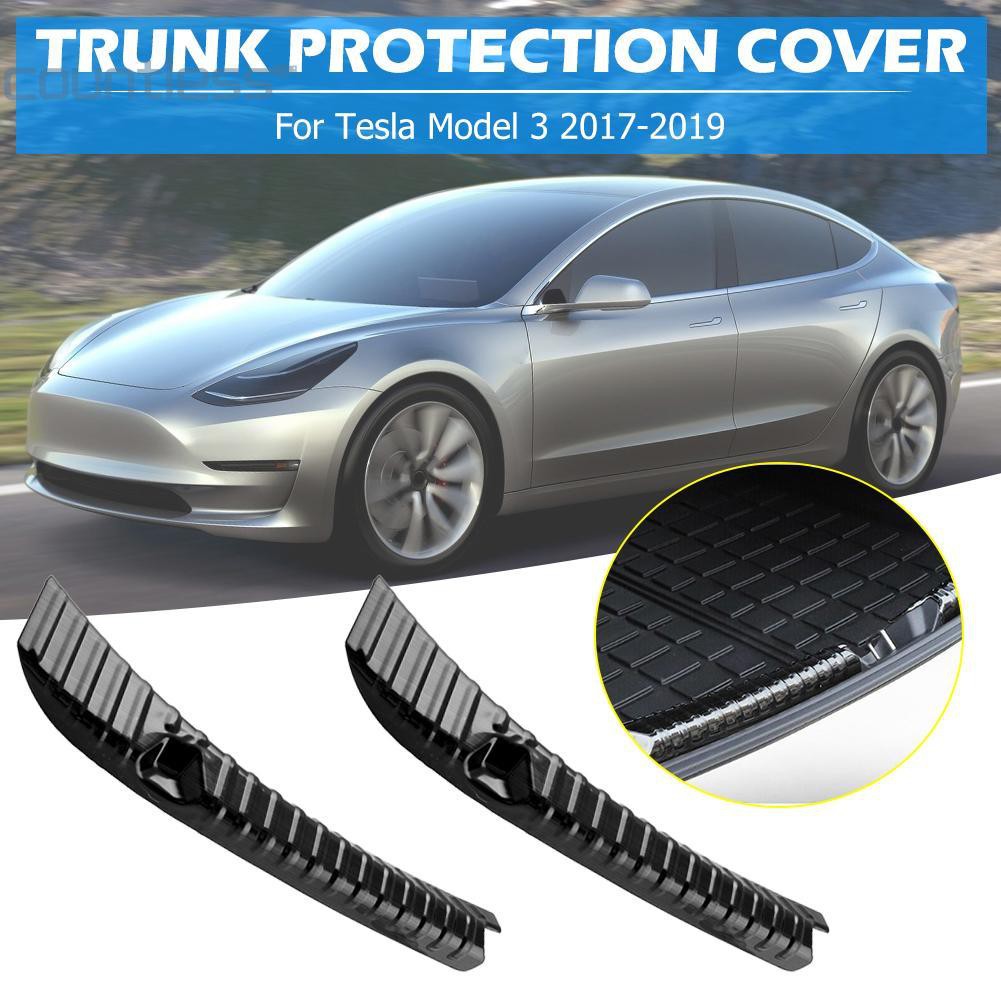 Cou2 ชิ้น / ชุด Tesla Model 3 2017 2018 2019 Stainless Steel Trunk ...