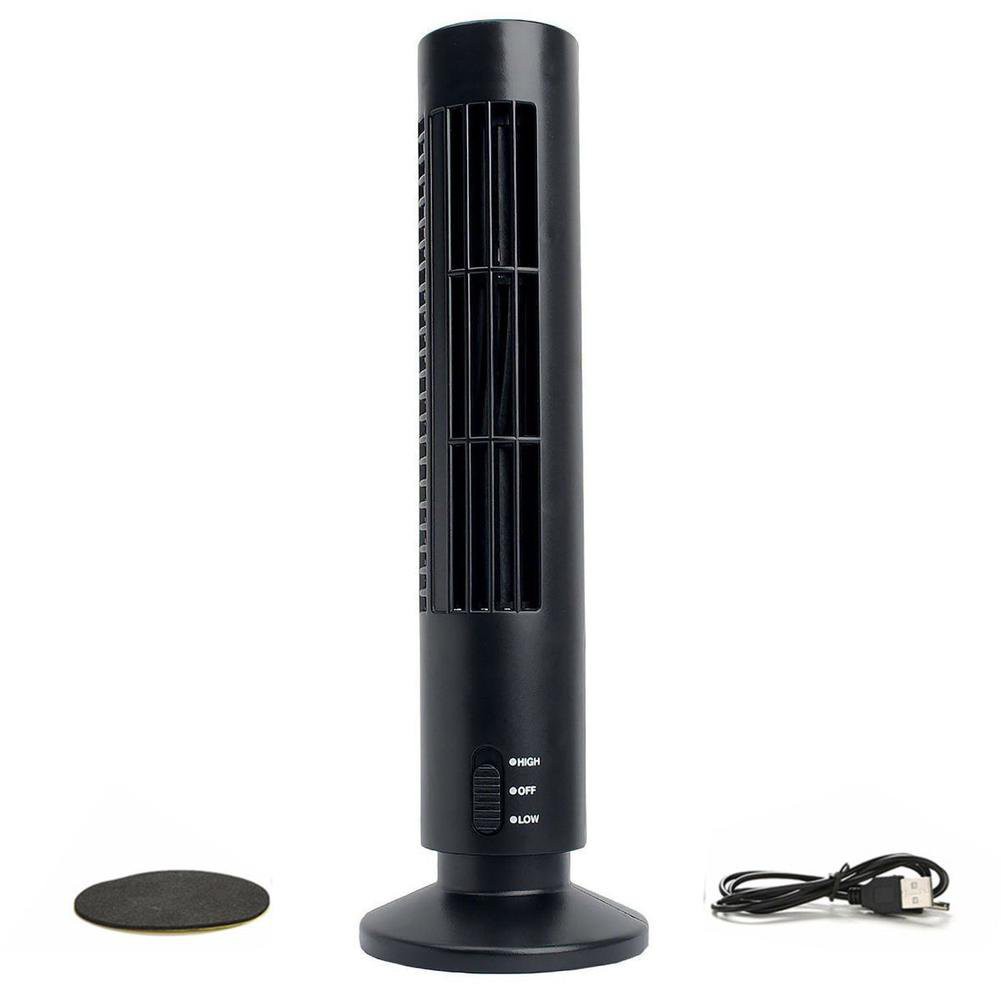 Portable USB Vertical Bladeless Fan 2 Modes Adjustable Mini Air ...
