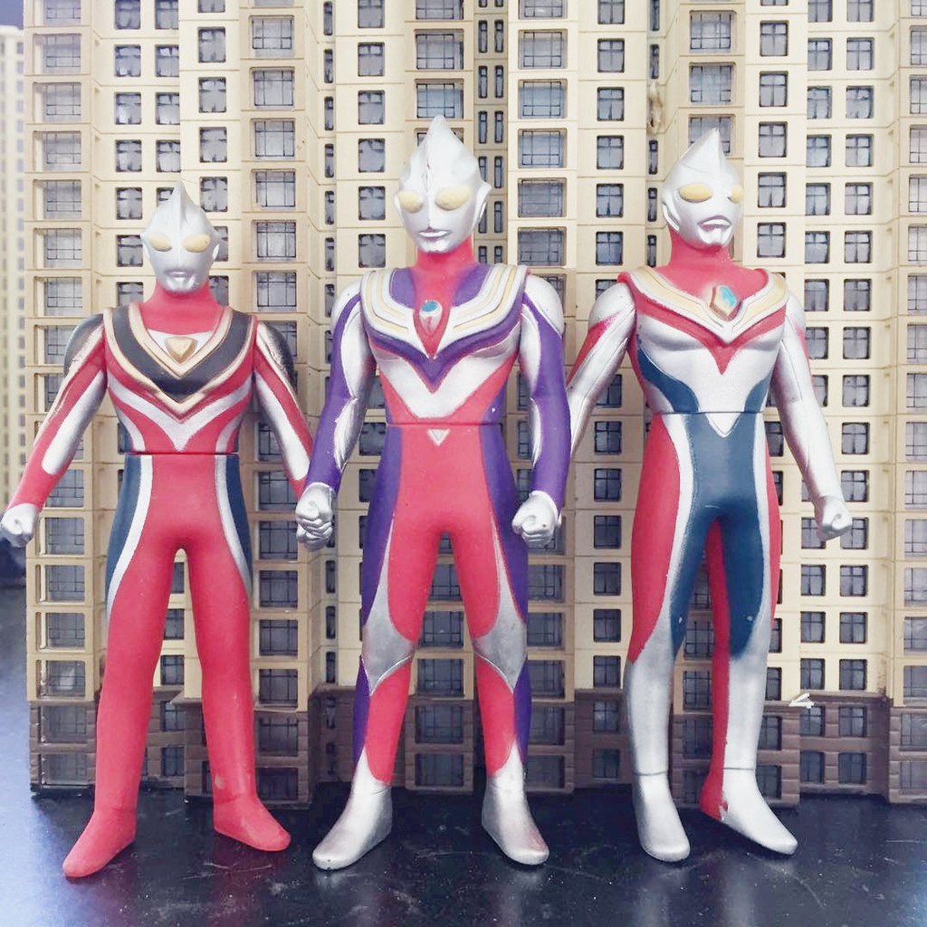☫Diga Dyna Gaia Ultraman กาวอ่อน Heisei Sanjie Diga ชุดตุ๊กตาใหม่ model ...