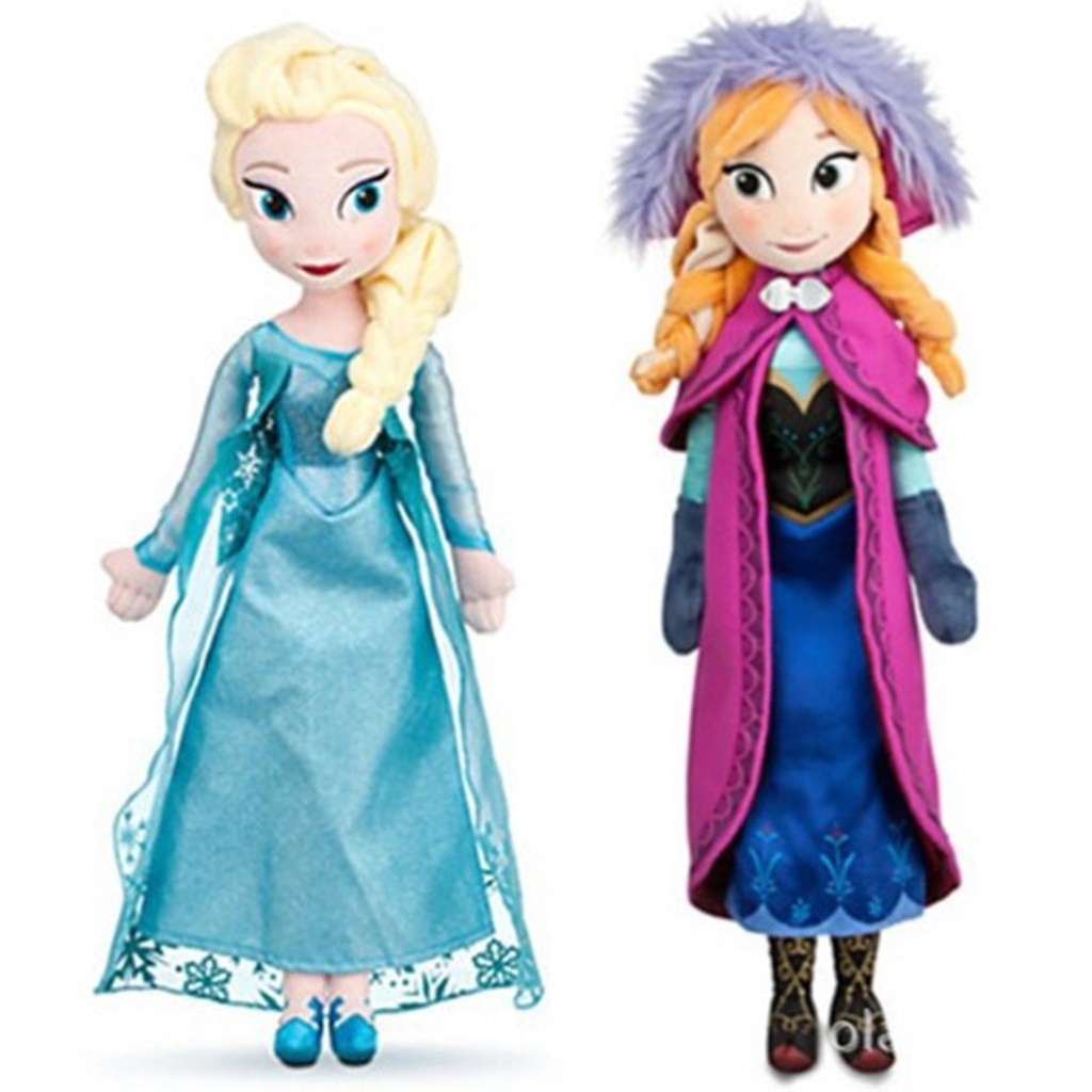 【Stock Ready】40cm 50cm Disney Frozen Fever Elsa And Anna Plush Doll ...