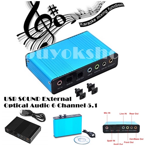USB SOUND External Optical Audio 6 Channel 5.1 Sound Card Adapter For ...