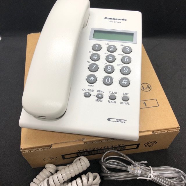 โทรศัพท์บ้าน Panasonic KX-T7703 สีขาว | Shopee Thailand