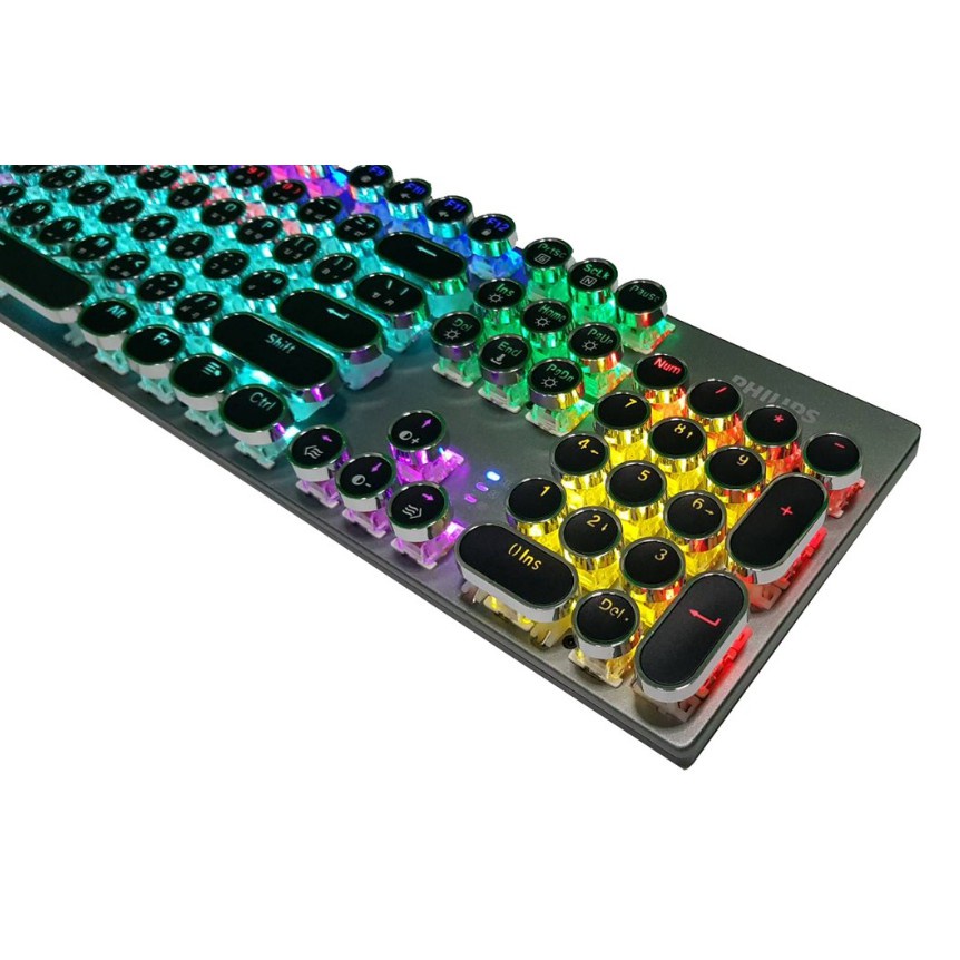 คีย์บอร์ดเกมมิ่ง Philips Gaming Mechanical Keyboard รุ่น SPK 8404 Punk ...