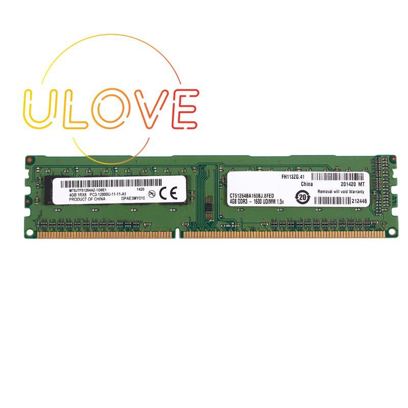 Ddr3 4Gb Ram Pc3 12800 1600Mhz 1.5V ระบบหน่วยความจําเครื่องคอมพิวเตอร์ ...