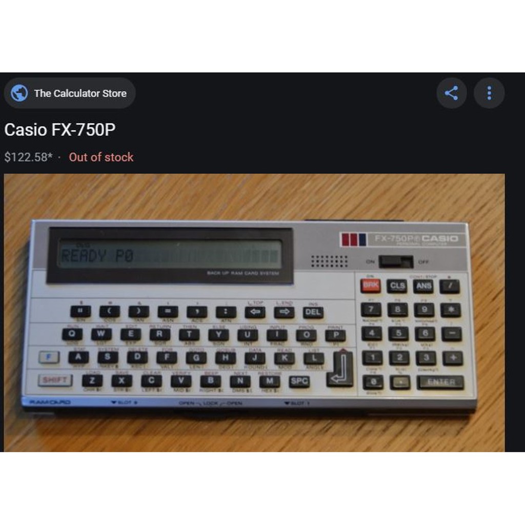 Casio FX-750P Vintage อายุ 35 ปี Made in Japan สภาพ 95% - chalot6218 ...