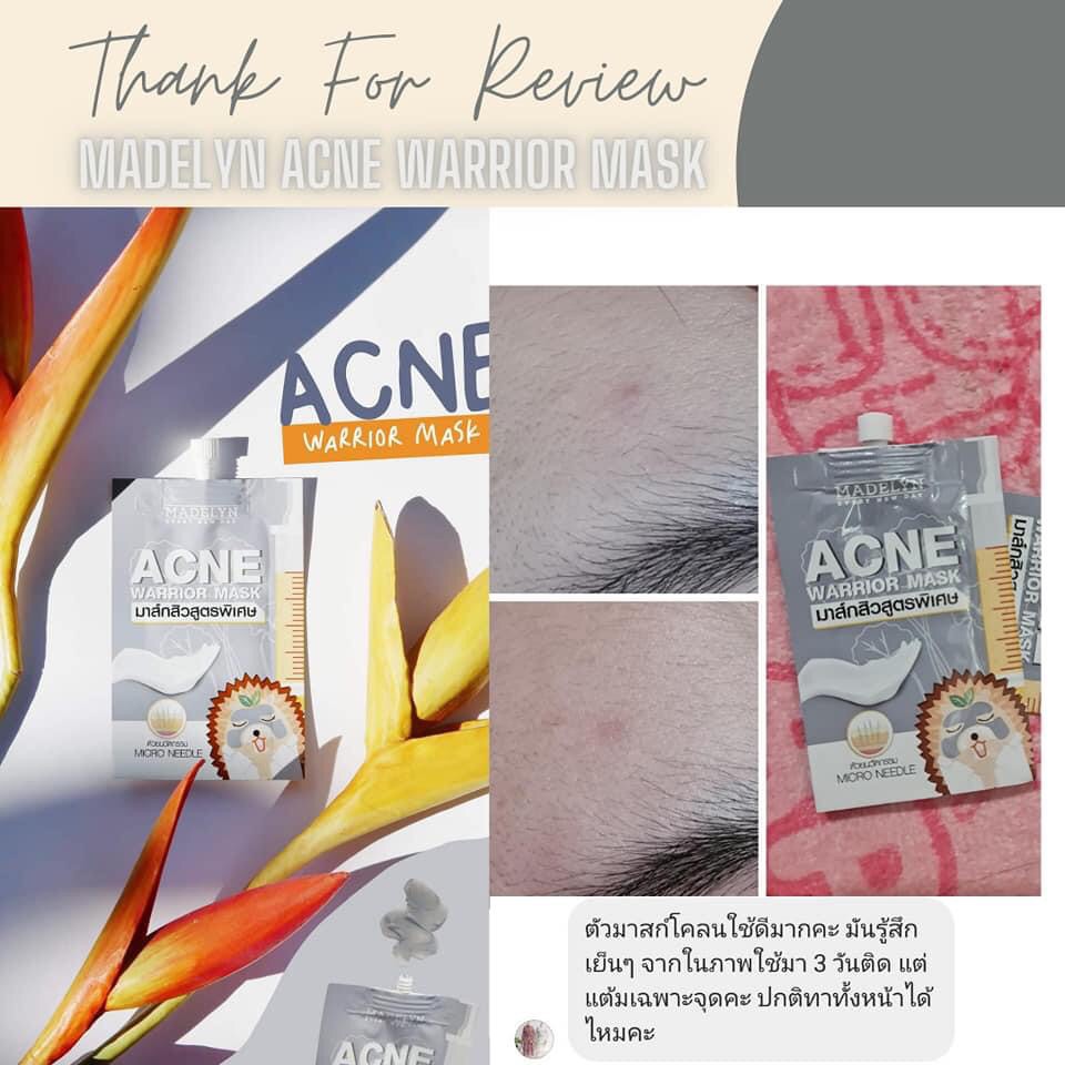 ยกกล่อง 6 ซอง เมดเดอร์ลีน แอคเน่ วอริเออร์ มาส์ก MADELYN ACNE WARRIOR ...