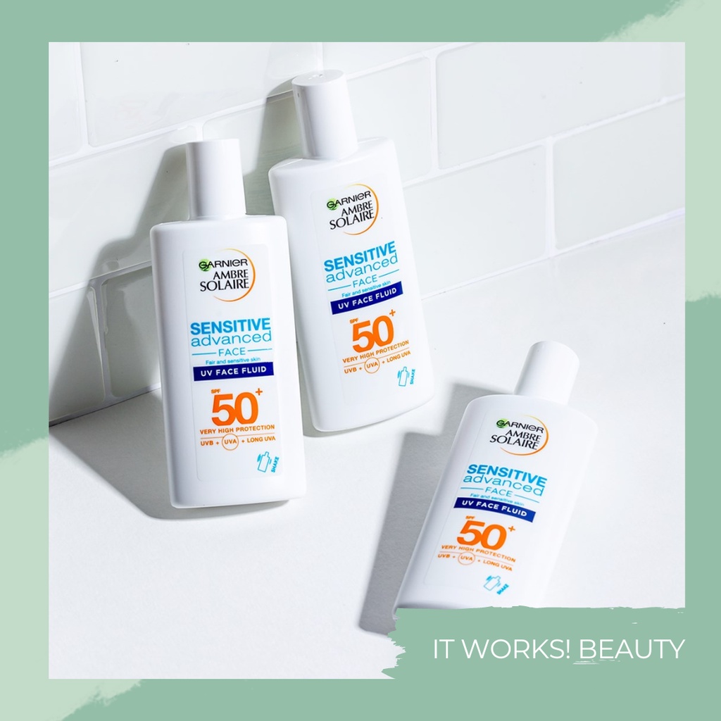 IT WORKS! Garnier ambre solaire face fluid SPF 50+ คู่แฝดน้อง shaka ...