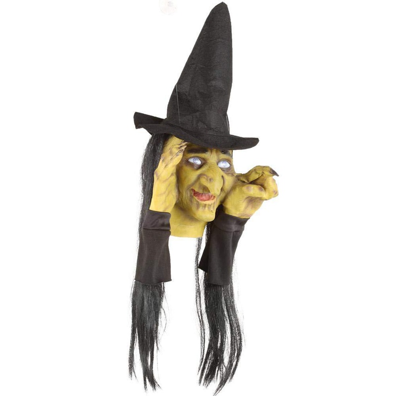 Fright At First Sight Tapping Scary Peeping Witch Halloween Horror ...