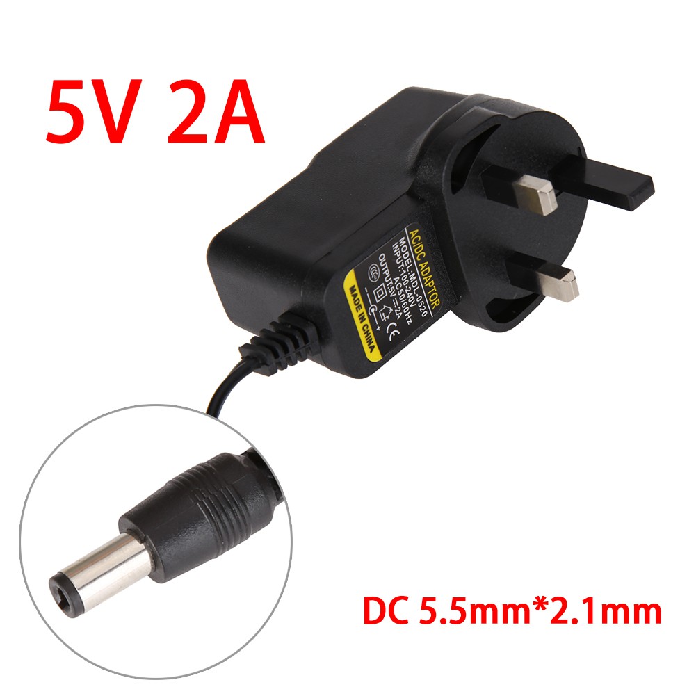 AC to DC 5.5mm*2.1mm 5.5mm*2.5mm 5V 2A Switching Power Supply Adapter ...