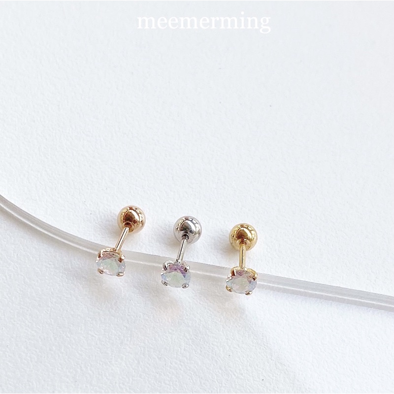 Diamond holo จิวโฮโลแกรม piercing 1 ชิ้น .ﾟﾟ - meemerming - ThaiPick