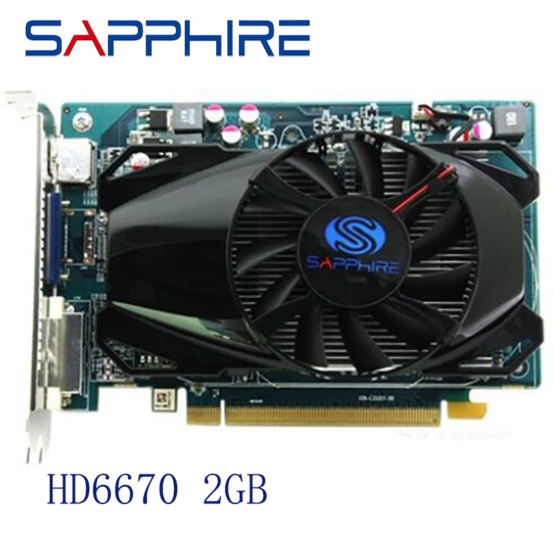 ส่วนประกอบคอมพิวเตอร์ SAPPHIRE HD6670 2GB For AMD Video Card GPU Radeon HD 6670 GDDR3 128bit ...