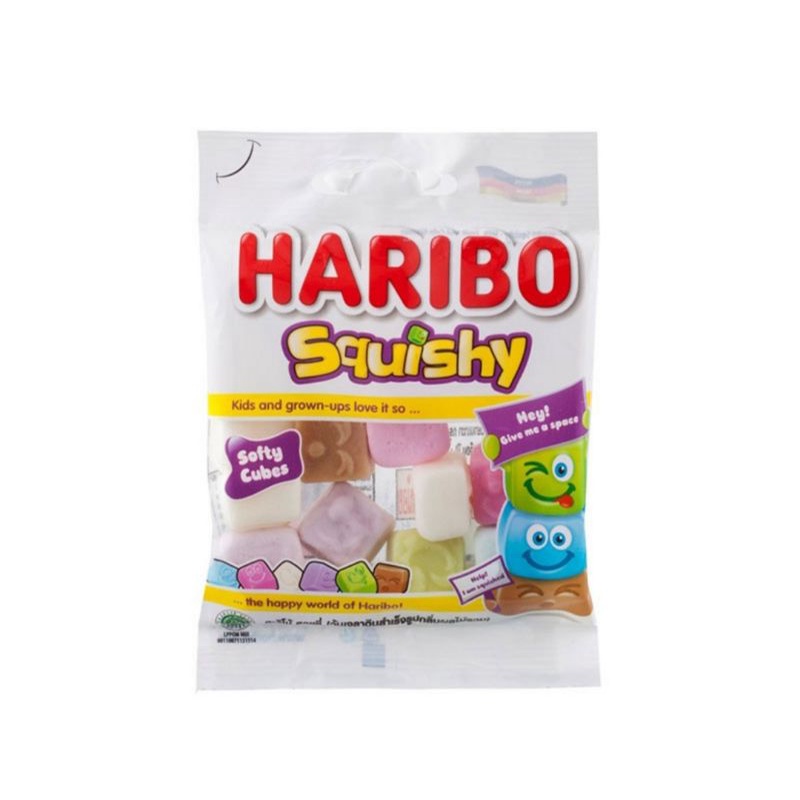 Haribo Squishy ฮาริโบ้ เยลลี่สกุชชี่ เยลลี่นิ่มรูปสี่เหลี่ยม หลากสี ...