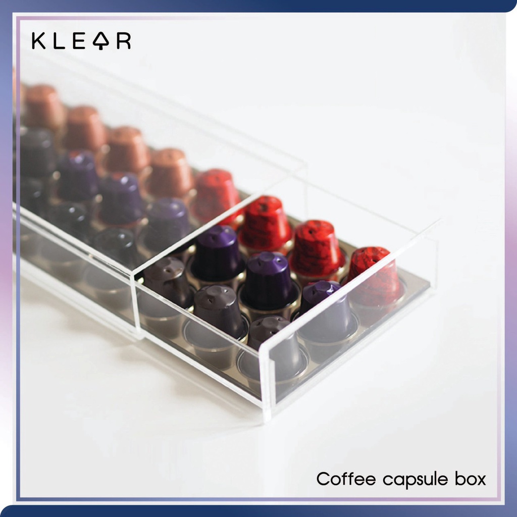 KlearObject Coffee Capsule Box กล่องเก็บแคปซูลกาแฟ กล่องลิ้นชัก กล่องอะคริลิค เกรดพรีเมี่ยม ...