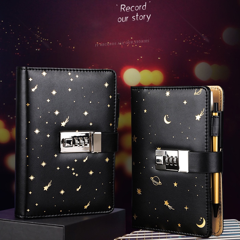 ∏ Binder A6 Notebook with Lock 6 Rings Notepad Office Diary Journal ...