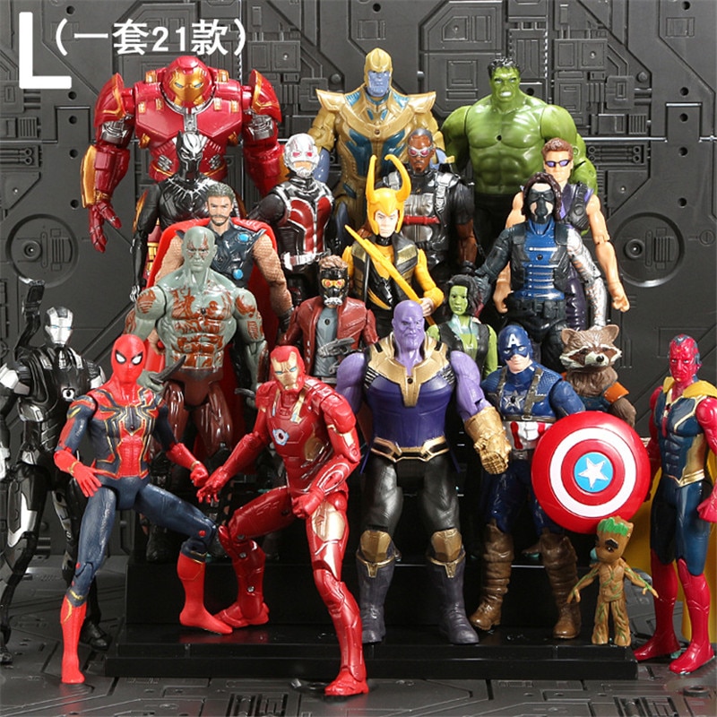 SaleMarvel SpiderMan 21Pcs/Set Avengers Figure Super Heroes Black ...