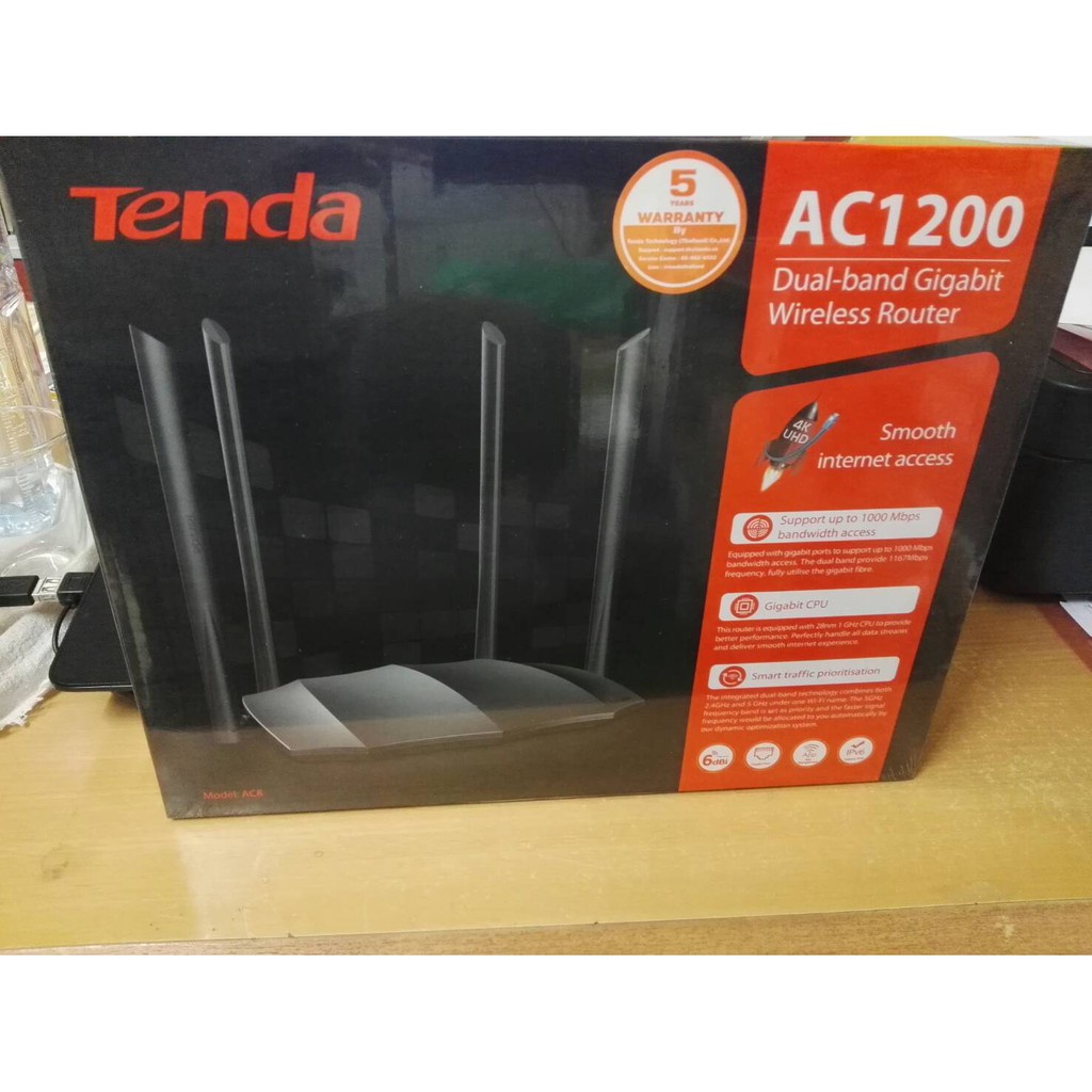 TENDA AC8 AC1200 Dual-band Gigabit Wireless Router ( ของแท้ รับประกัน ...