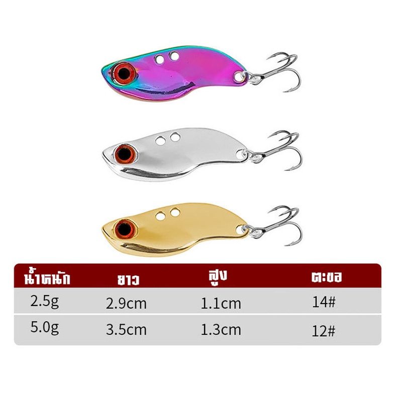 กระดี่ Micro VIB กระดี่เหล็ก 2.5g 5g พร้อมตะขอสามทาง เหยื่อตกปลาช่อน กระสูบ กระพง - 123gofishing ...