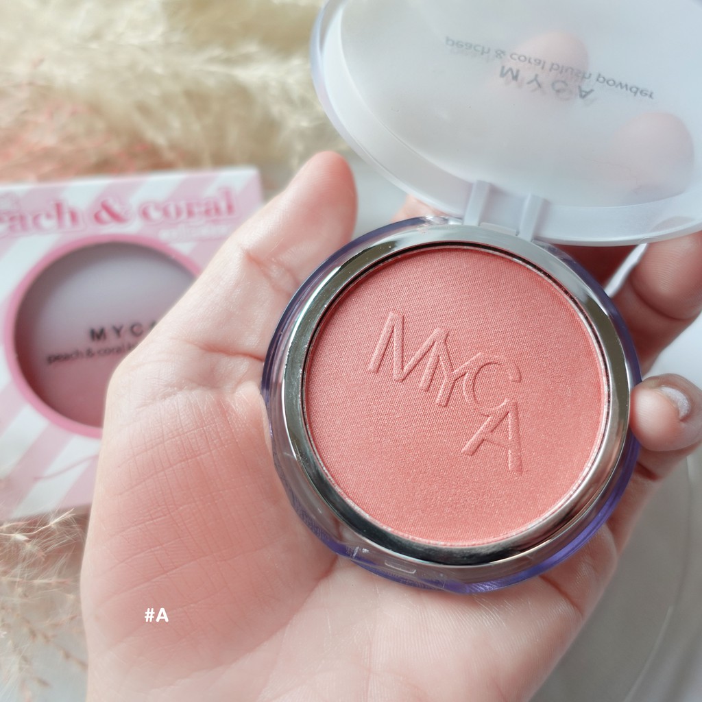 บลัชออนใหม่ PEACHCORAL POWDER BLUSHER MYCA (ไมก้า) มี 4 สีให้เลือก ของ ...