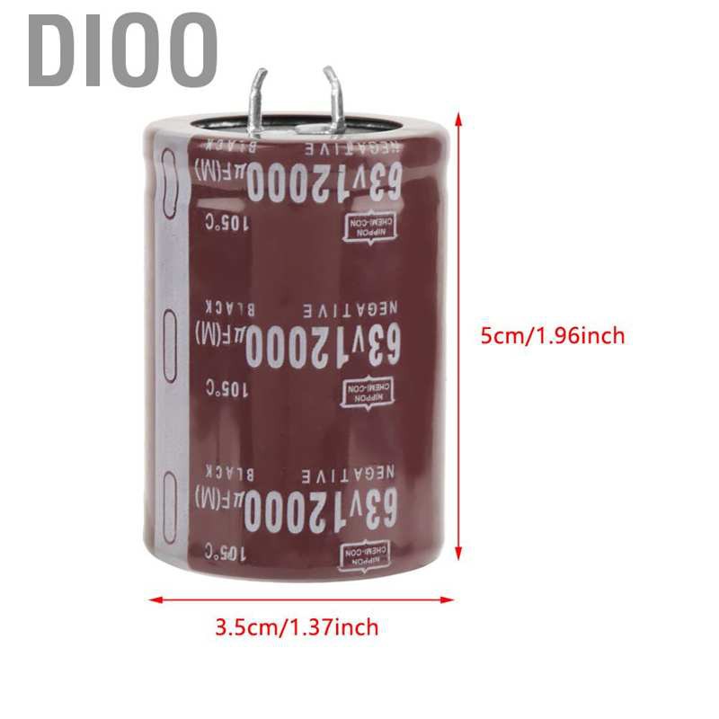 Dioo 2 ชิ้น 63 V 12000 Uf ตัวกรองไฮไฟอิเล็กโทรไลต์ 35x50 มม . สําหรับ ...
