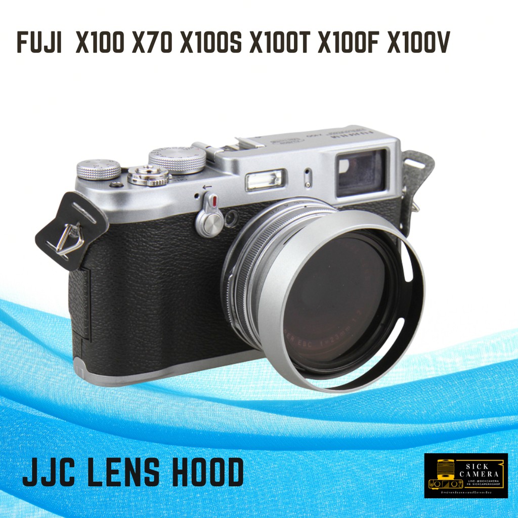 Fuji Lens Hood LH-X100 for Fujifilm Fuji X100 X70 X100S X100T X100F X100V with 49mm Lens Adapter ...