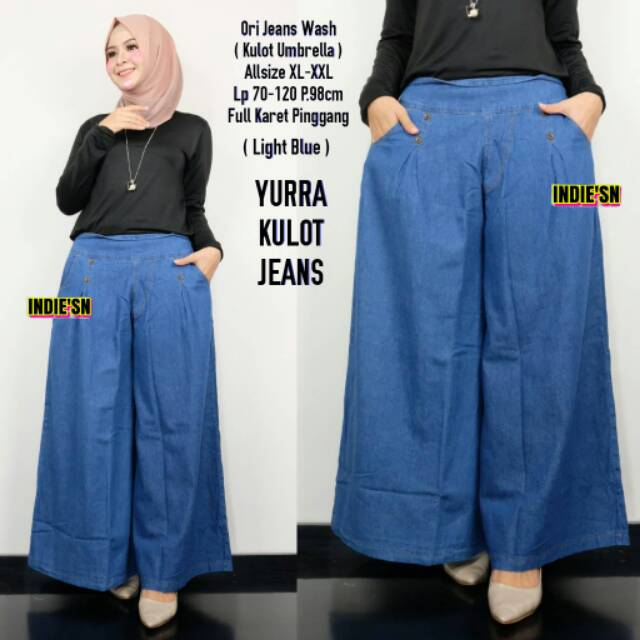 Yurra Culottes กางเกงยีน ขายาว สําหรับผู้หญิง โดย Indiesn Wash ...