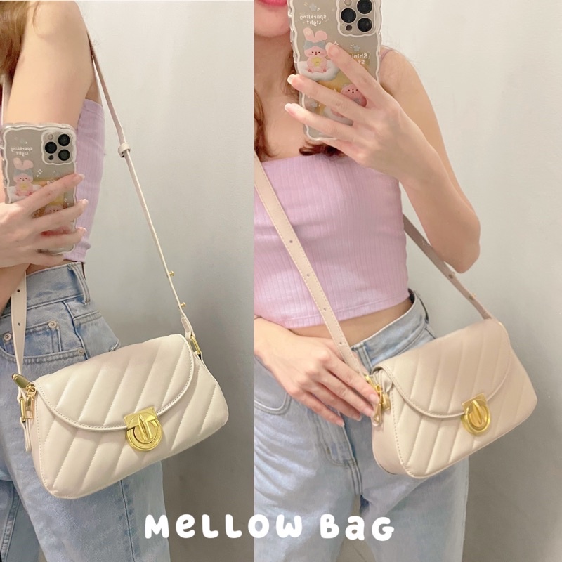 Mellow Bag พร้อมส่ง ถ่ายจากสินค้าจริง กระเป๋า กระเป๋าสะพาย - glittery.store - ThaiPick