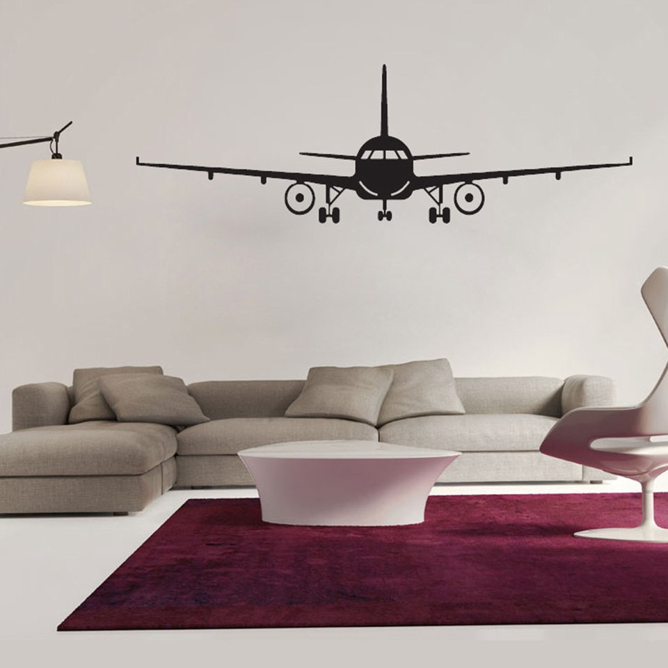 +DEY Airplane Poster Wall Stickers Self-adhesive Vinyl Civil Aircraft ...