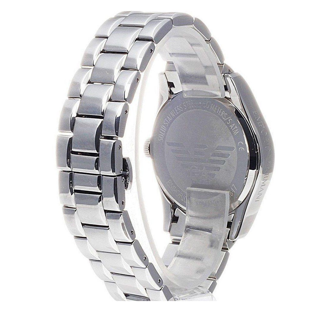 New∋ ﺴ[NEW] Emporio Armani Mens Silver Stainless Steel Bracelet Watch ...