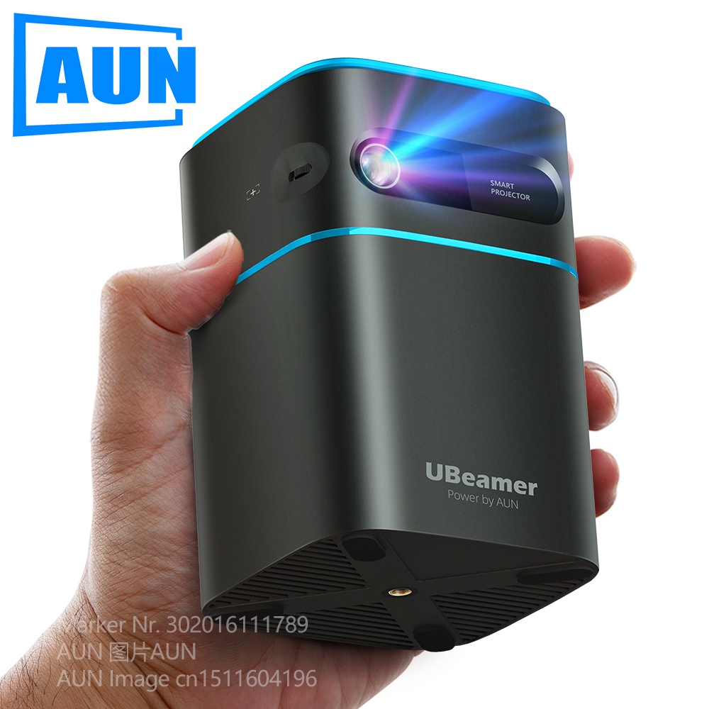 โปรเจ็กเตอร์AUN Laser rojector Ubeamer 1 ro Android 9 MINI rojector 4K Video Decode Home Theater ...