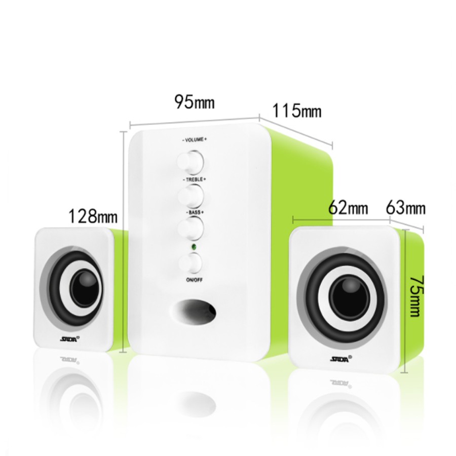 USB Wired Combination Speakers Computer Speakers Bass Sound Box for PC ...