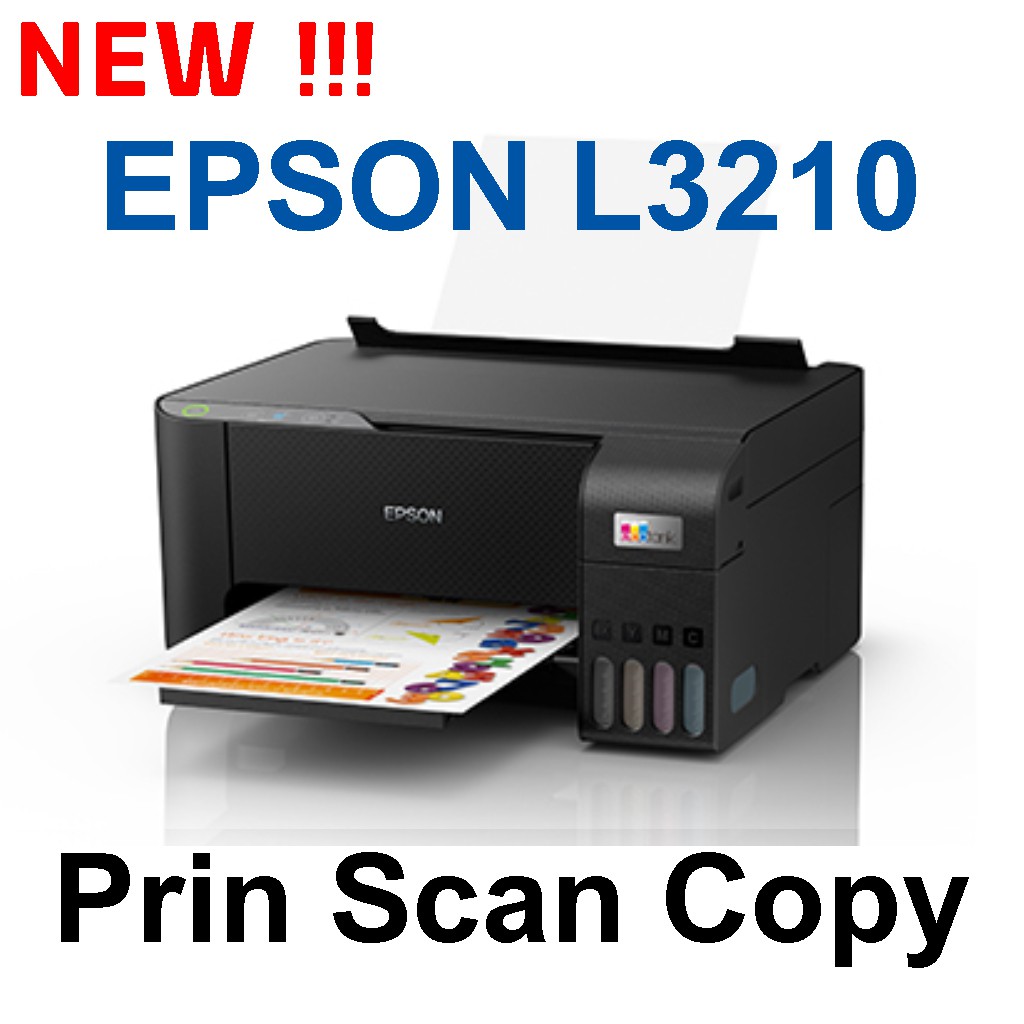 EPSON ECO TANK L3210 รุ่นใหม่ พร้อมหมึกแท้ 4 สี NEW!! | Shopee Thailand