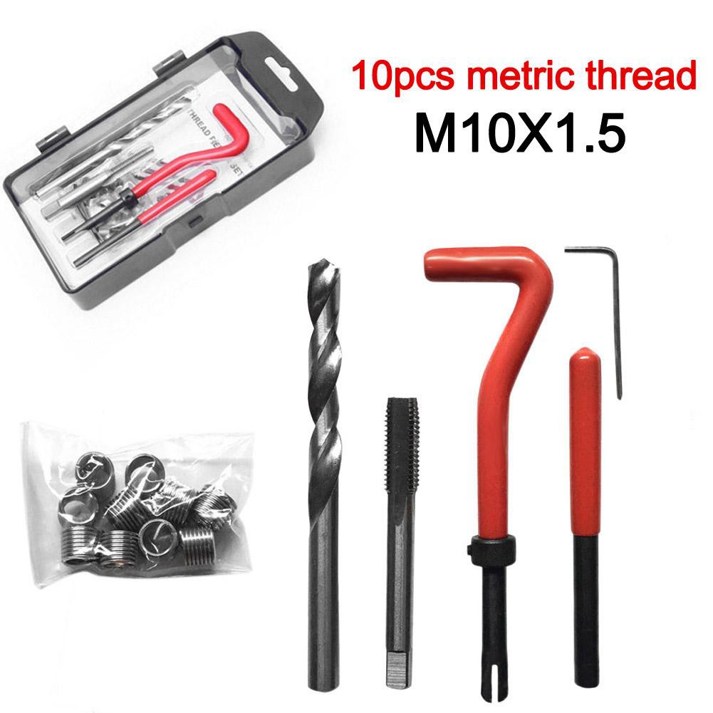 HIGHPLES 15pcsset Car Helicoil Thread Repair Kit M10x1.01.251.5 w 10 ...