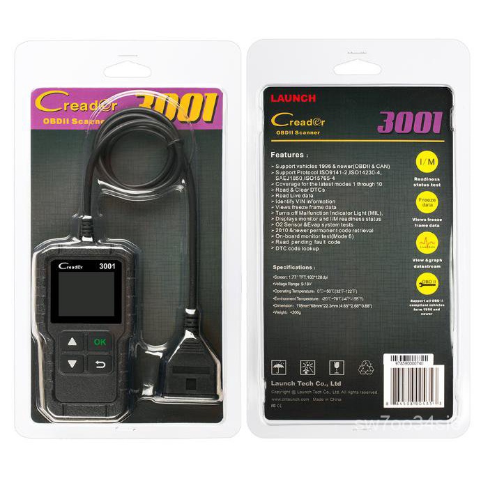 ส่งฟรี!! LAUNCH CR3001 Full OBD2 Scanner OBD2 Engine Code Reader Creader 3001 Car Diagnostic ...