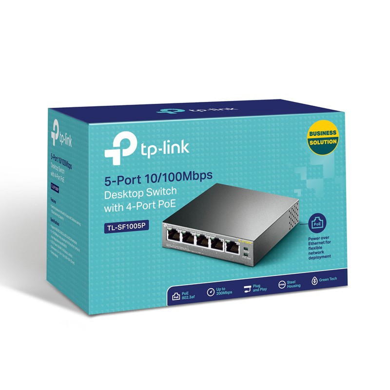 TP-Link รุ่น TL-SF1005P 5-Port 10/100Mbps Desktop Switch with 4-Port ...