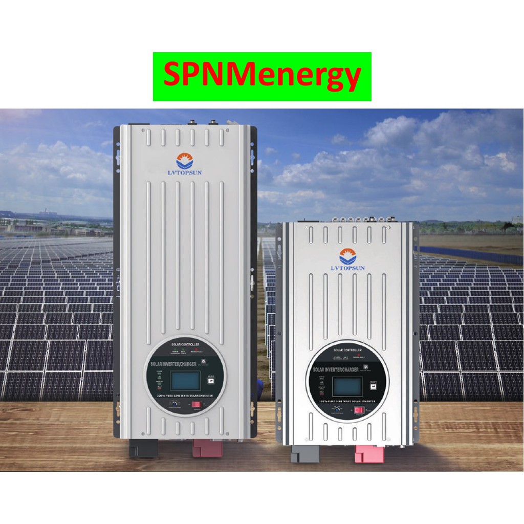 Hybrid off grid Inverter 5KW 48V 80A mppt แบบหม้อแปลง ทนอึด รับประกัน 1 ...