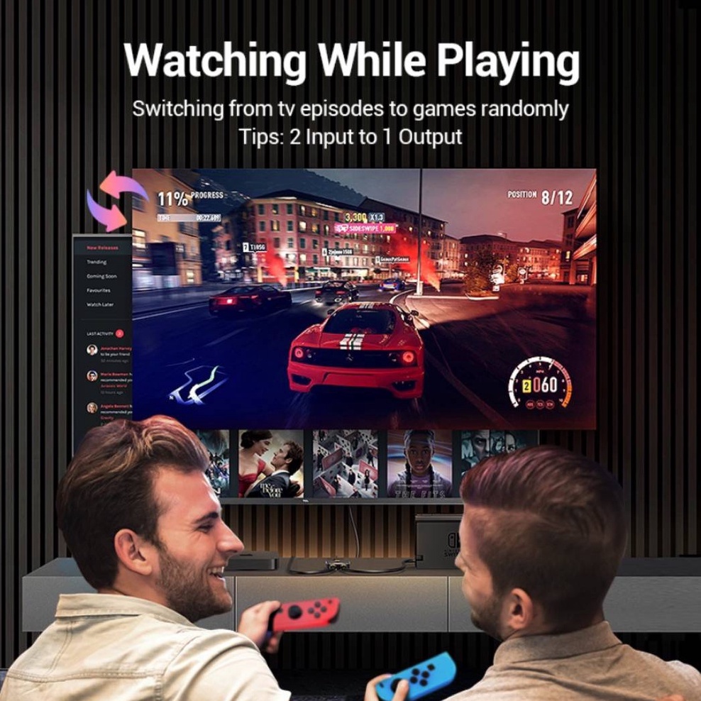 UGREEN 70607 Swither 2In1สาย HDMI 1M Out 4K 60Hz Splitter สําหรับ ...