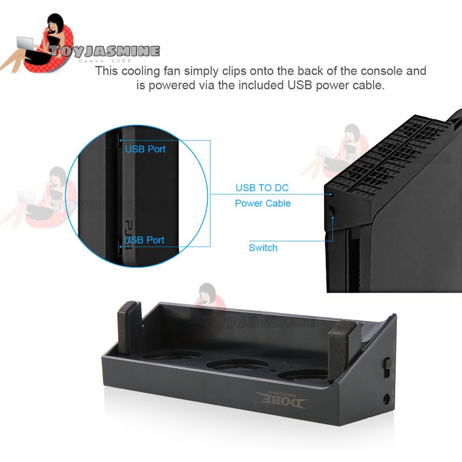PS4 Slim External Super Cooling Fan Turbo Cooler - พัดลมระบายความร้อน ...